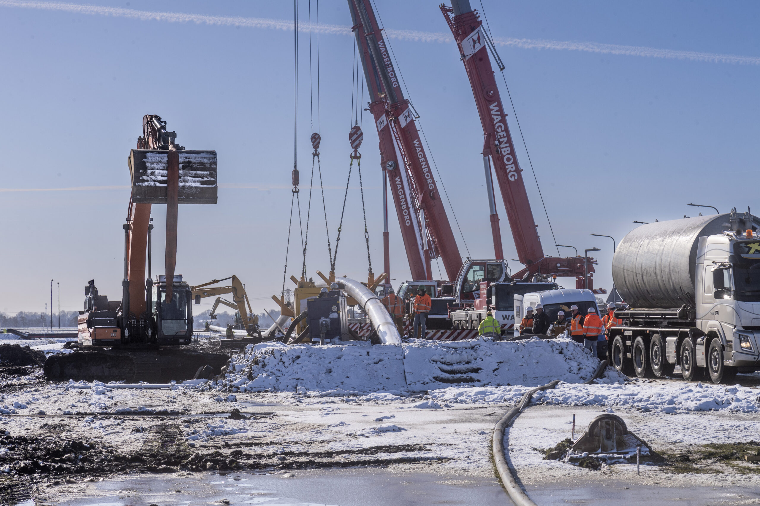 10 km lange transportleiding Onnen – Ruischerbrug - Waterbedrijf Groningen